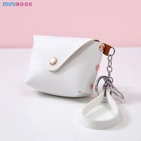 China Custom Logo Genuine Leather Minibook Coin Purse 15cm x 10cm Coin Lanyard Bag for sale