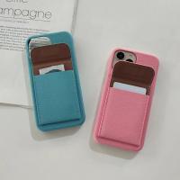 China PU Leather Card Holder Phone Case for iPhone Shockproof Luxury Design with Wireless Charging Support for sale