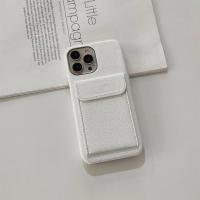 China PU Leather Card Holder Phone Case for iPhone Shockproof Luxury Design with Wireless Charging Support for sale