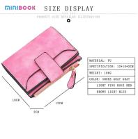China ISO9001 Certified PU Leather Mini Coin Purse Card Holder Wallet 12x8x1cm for Ladies for sale