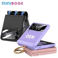 China Ultra Thin Vegan Leather Magnetic Flip Case for Samsung Galaxy Z Flip4 5G with Kickstand for sale