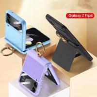 China Ultra Thin Vegan Leather Magnetic Flip Case for Samsung Galaxy Z Flip4 5G with Kickstand for sale
