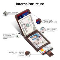 China Men's Genuine Leather RFID Blocking Wallet with Money Clip 15-25 Days Delivery for sale