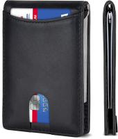 China Men's Genuine Leather RFID Blocking Wallet with Money Clip 15-25 Days Delivery for sale
