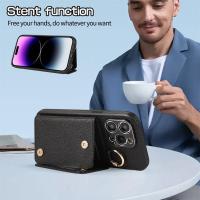 China iPhone 14 15 Pro Max Vegan Leather Crossbody Cellphone Bag with Removable Strap and Card Holder for sale