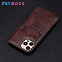 China iPhone 15 Pro Max PU Leather Card Slot Holder Slim Vintage Mobile Phone Case Shockproof for sale