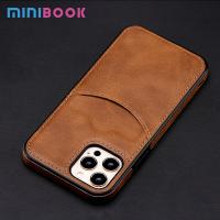 China iPhone 15 Pro Max PU Leather Card Slot Holder Slim Vintage Mobile Phone Case Shockproof for sale
