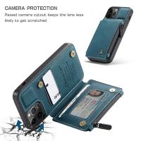 China PU Leather Wallet Case for iPhone 14 15 Pro Max with Zipper and Card Slots for sale