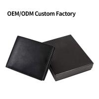 China Vintage Genuine Leather RFID Men's Slim Wallet 12cm x 10cm Short for sale
