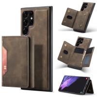 China PU Leather Magnetic Card Pocket Case for Samsung Galaxy S22 S23 Ultra Shockproof for sale