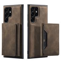 China PU Leather Magnetic Card Pocket Case for Samsung Galaxy S22 S23 Ultra Shockproof for sale