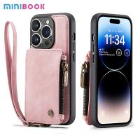 China Wireless Charging Shockproof Leather Phone Case for iPhone 14 Pro Max PU TPU for sale
