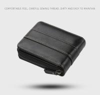 China Custom PU Leather Mini Book Zipper Wallet 12x9x3cm Men Short Version 3 Colors Multi Card Coin Holder for sale