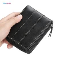 China Custom PU Leather Mini Book Zipper Wallet 12x9x3cm Men Short Version 3 Colors Multi Card Coin Holder for sale