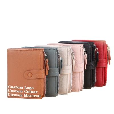 China Minibook Short Cross Section PU Leather Multifunctional Casual Coin Wallet for Women 12.5x10x2.5cm for sale