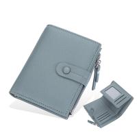 China Minibook Short Cross Section PU Leather Multifunctional Casual Coin Wallet for Women 12.5x10x2.5cm for sale