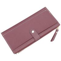 China Ladies Travel Purse Zip Around Clutch Wallet Wristlet PU Leather 18.5cm x 10cm 0.15kg for sale
