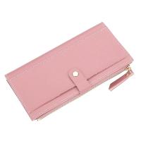China Ladies Travel Purse Zip Around Clutch Wallet Wristlet PU Leather 18.5cm x 10cm 0.15kg for sale