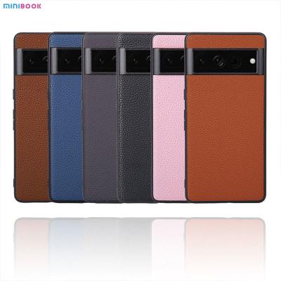 China Genuine Leather Luxury Slim Business Case for Google Pixel 6 7 Pro Shockproof Holder for sale