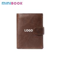 China Men's Genuine Leather Slim Card Holder Billfold Wallet with RFID Blocking 13x10x2cm for sale