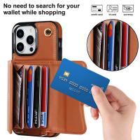 China iPhone 13 14 15 Pro Max Mini Wallet Card Holder Slim Case with Lanyard Wireless Charge Support for sale