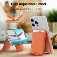 China Adjustable Stand Wallet Case for iPhone 15 14 13 12 Series Luxury PU Leather Fits 3 Cards for sale