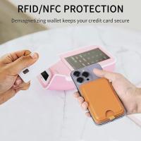 China Adjustable Stand Wallet Case for iPhone 15 14 13 12 Series Luxury PU Leather Fits 3 Cards for sale