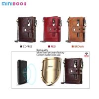 China Genuine Leather Mini Wallet RFID Blocking Vintage Style Small Purse 15x10x5cm for sale