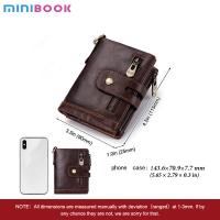 China Genuine Leather Mini Wallet RFID Blocking Vintage Style Small Purse 15x10x5cm for sale