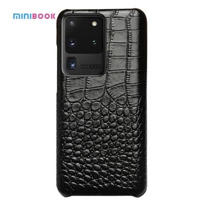 China Custom PU Leather Phone Case for iPhone 12 Pro Max Crocodile Skin Pattern 0.04kg for sale