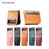China PU Leather Flip Mobile Phone Case 17x7.2x0.7cm for Samsung Z Flip 3 5G Custom Logo for sale