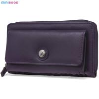 China Custom Pebble Leather Cosmetic Card Holder Wallet Portable Storage 8 Slots for sale