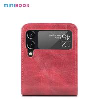China PU Leather Flip Mobile Phone Case 17x7.2x0.7cm for Samsung Z Flip 3 5G Custom Logo for sale