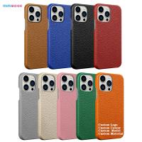 China Luxury Genuine Leather Phone Case for iPhone 13 14 with OEM ODM Custom Logo 15x0.8x7.5cm for sale
