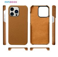 China Luxury Genuine Leather Phone Case for iPhone 13 14 with OEM ODM Custom Logo 15x0.8x7.5cm for sale
