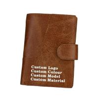 China Men's Genuine Cowhide Wallet RFID Blocking Money Clip Vintage 13.5cm x 10cm for sale