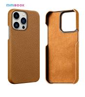China Luxury Genuine Leather Phone Case for iPhone 13 14 with OEM ODM Custom Logo 15x0.8x7.5cm for sale