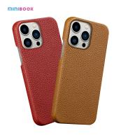 China Luxury Genuine Leather Phone Case for iPhone 13 14 with OEM ODM Custom Logo 15x0.8x7.5cm for sale