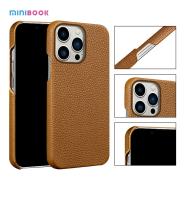 China Luxury Genuine Leather Phone Case for iPhone 13 14 with OEM ODM Custom Logo 15x0.8x7.5cm for sale