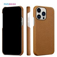 China Luxury Genuine Leather Phone Case for iPhone 13 14 with OEM ODM Custom Logo 15x0.8x7.5cm for sale