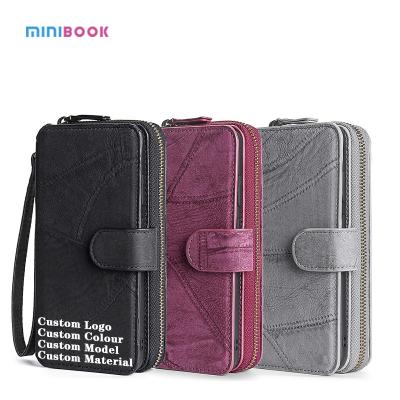 China PU Leather Wallet Case for iPhone 13 Pro Max 19cm x 9cm Multi-Function Minibook for sale