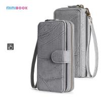 China PU Leather Wallet Case for iPhone 13 Pro Max 19cm x 9cm Multi-Function Minibook for sale