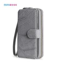 China PU Leather Wallet Case for iPhone 13 Pro Max 19cm x 9cm Multi-Function Minibook for sale