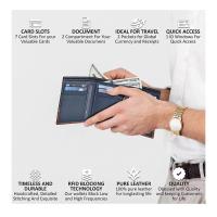 China Genuine Leather RFID Credit Card Holder Ultra Thin Designer Money Clip for Men for sale