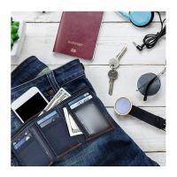 China Genuine Leather RFID Credit Card Holder Ultra Thin Designer Money Clip for Men for sale