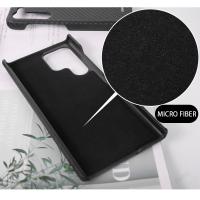 China Carbon Fiber Genuine Leather Phone Case for Samsung S23 Ultra Shockproof Custom Logo for sale