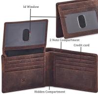 China 12cm x 10cm x 2cm Full Grain Leather Wallet Set with RFID Blocking for Men for sale