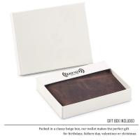 China 12cm x 10cm x 2cm Full Grain Leather Wallet Set with RFID Blocking for Men for sale