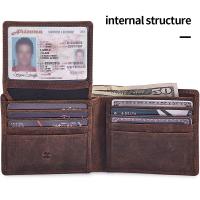 China 12cm x 10cm x 2cm Full Grain Leather Wallet Set with RFID Blocking for Men for sale