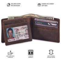 China 12cm x 10cm x 2cm Full Grain Leather Wallet Set with RFID Blocking for Men for sale